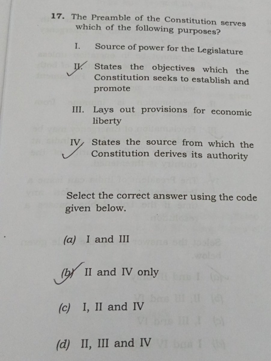 The Preamble of the Constitution serves which of the following purposes?