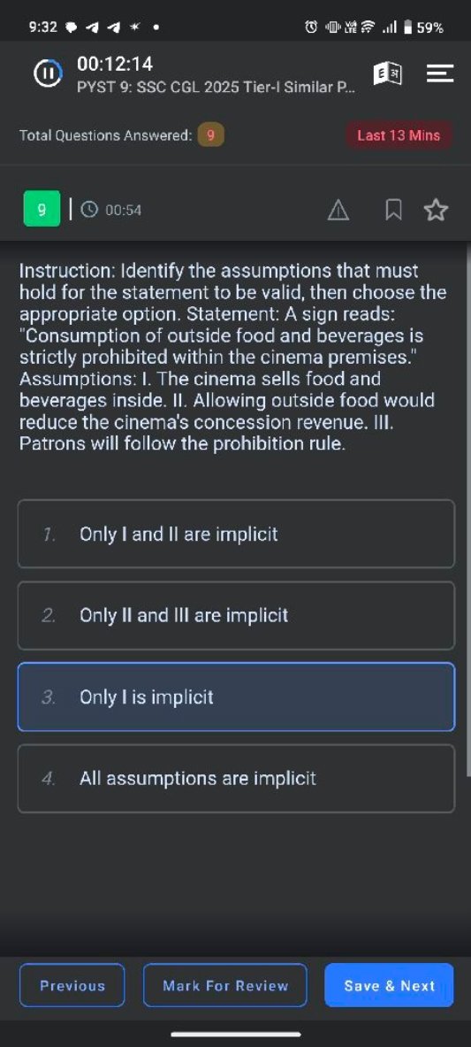 Instruction: Identify the assumptions that must hold for the statement to..