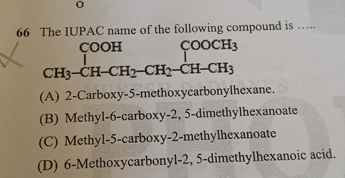The IUPAC name of the following compound is: COOH | CH3-CH-..