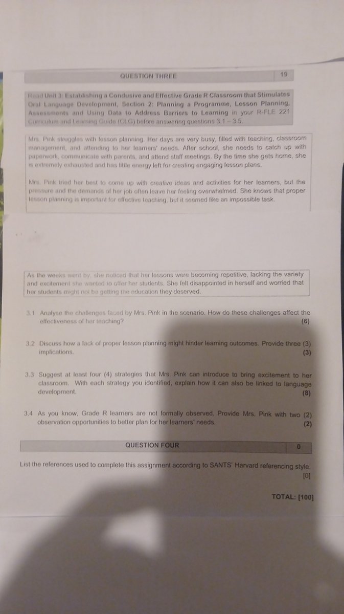 Read Unit 3: Establishing a Condusive and Effective Grade R Classroom tha..