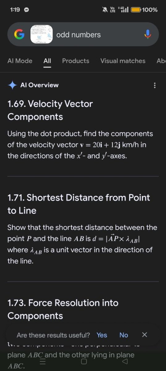 1.69. Velocity Vector Components Using the dot product, find the componen..