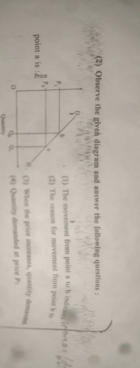 (2) Observe the given diagram and answer the following questions: (1) Th..