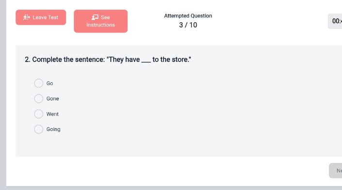 Complete the sentence: "They have __ to the store." Go Gone Went Going..
