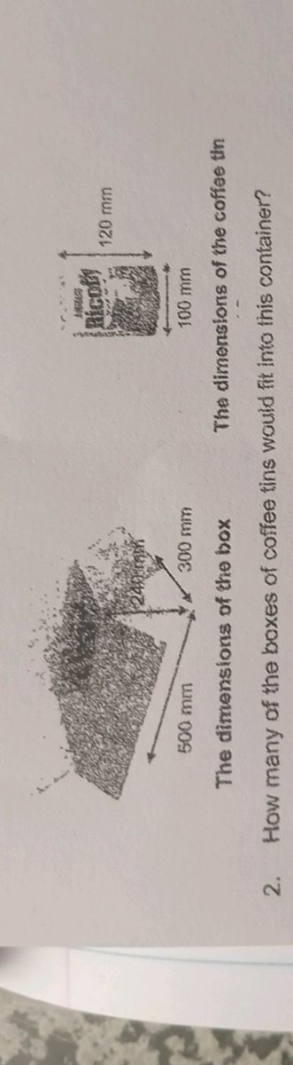 The dimensions of the box are 500 mm x 300 mm x 240 mm. The dimensions of..