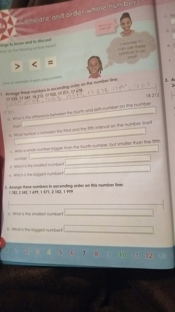 Compare and order whole numbers Things to know and to discuss! What do t..