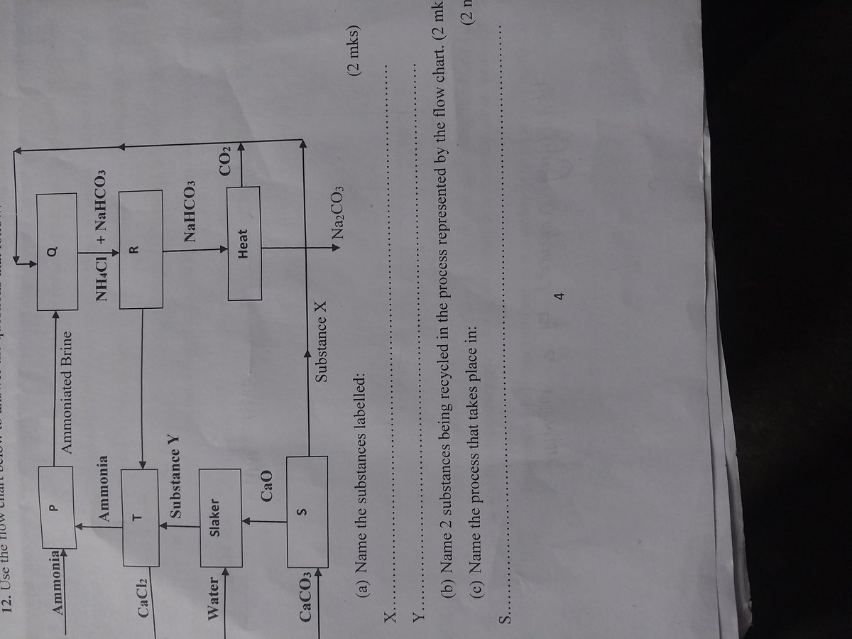 Use the flow chart below to answer the questions that follow: Flow chart..