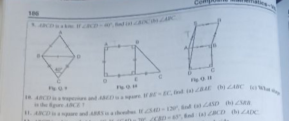Here are three questions based on the provided image: Question 9: ABCD i..