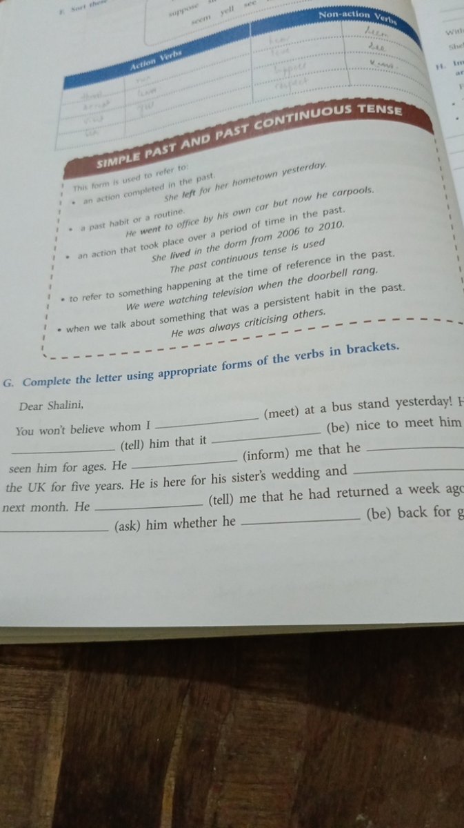 Complete the letter using appropriate forms of the verbs in brackets. De..