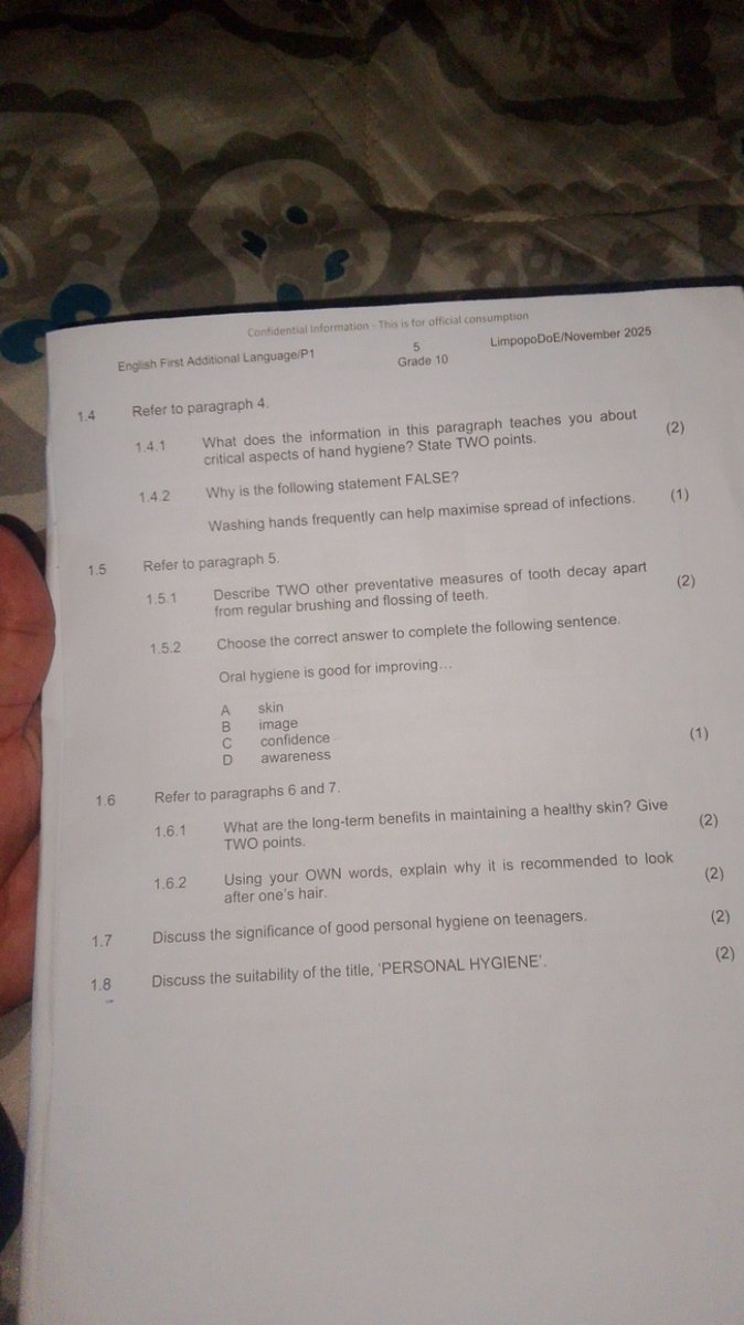 Refer to paragraph 4. 1.4.1 What does the information in this paragraph