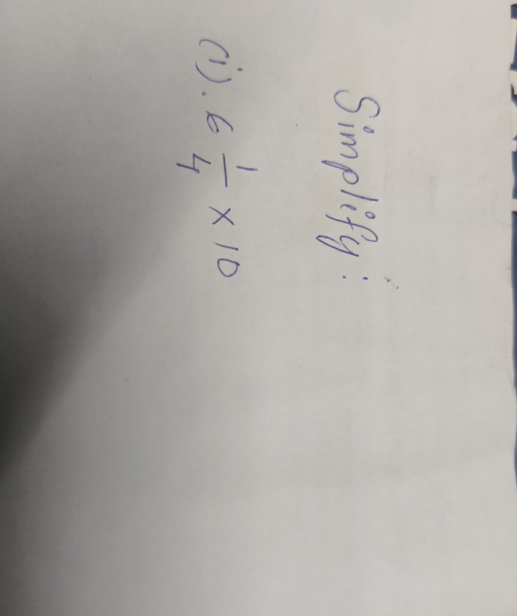 Simplify: (i) 0.6 * (1/4) * 10 | Filo