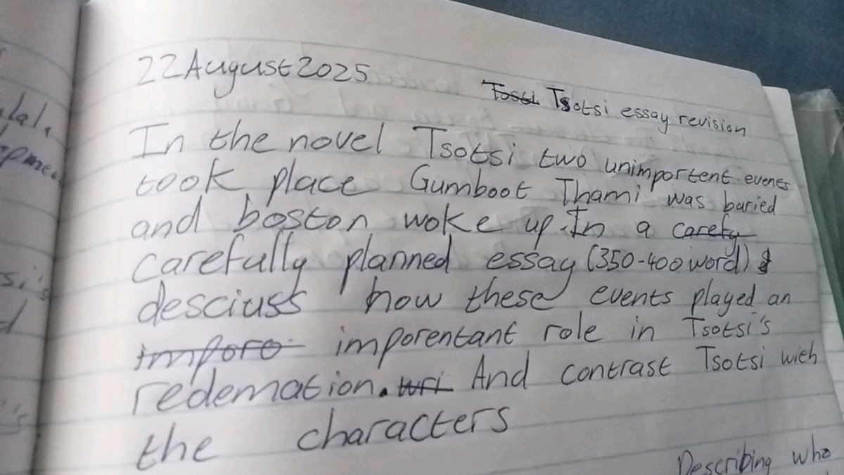 In the novel Tsotsi, two unimportant events took place: Gumboot Thami was..