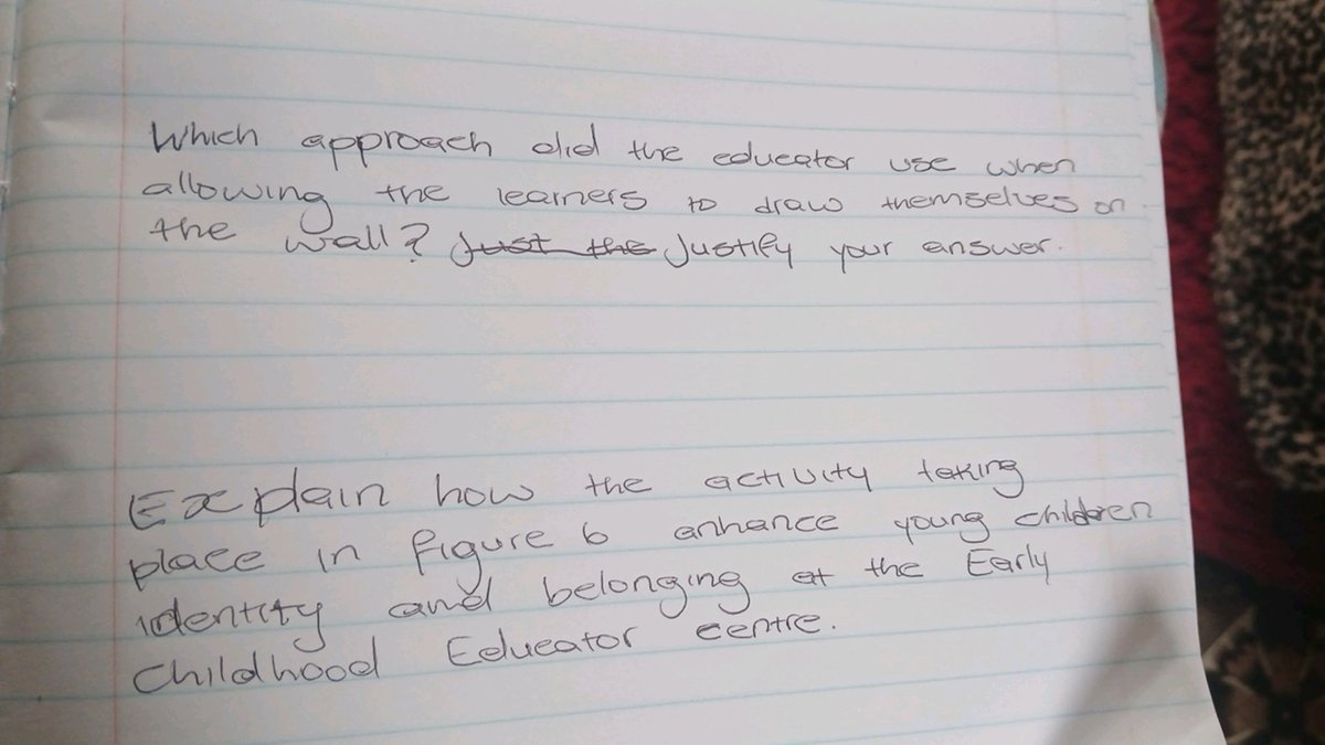Which approach did the educator use when allowing the learners to draw th..