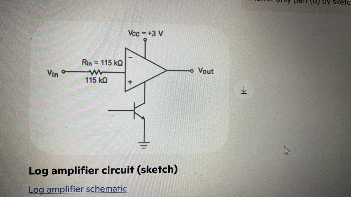 Log amplifier circuit (sketch) Log amplifier schematic | Filo