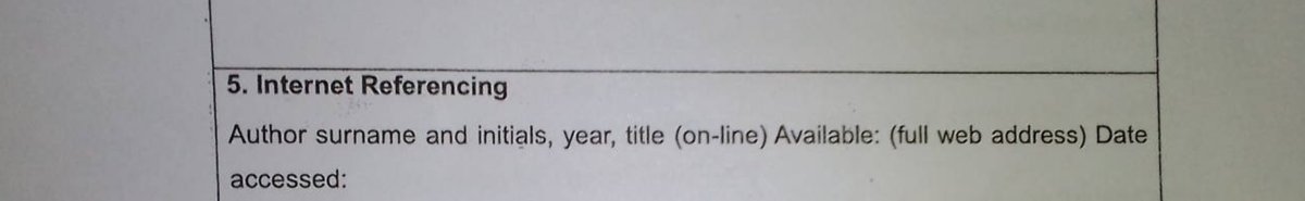 Internet Referencing Author surname and initials, year, title (on-line)