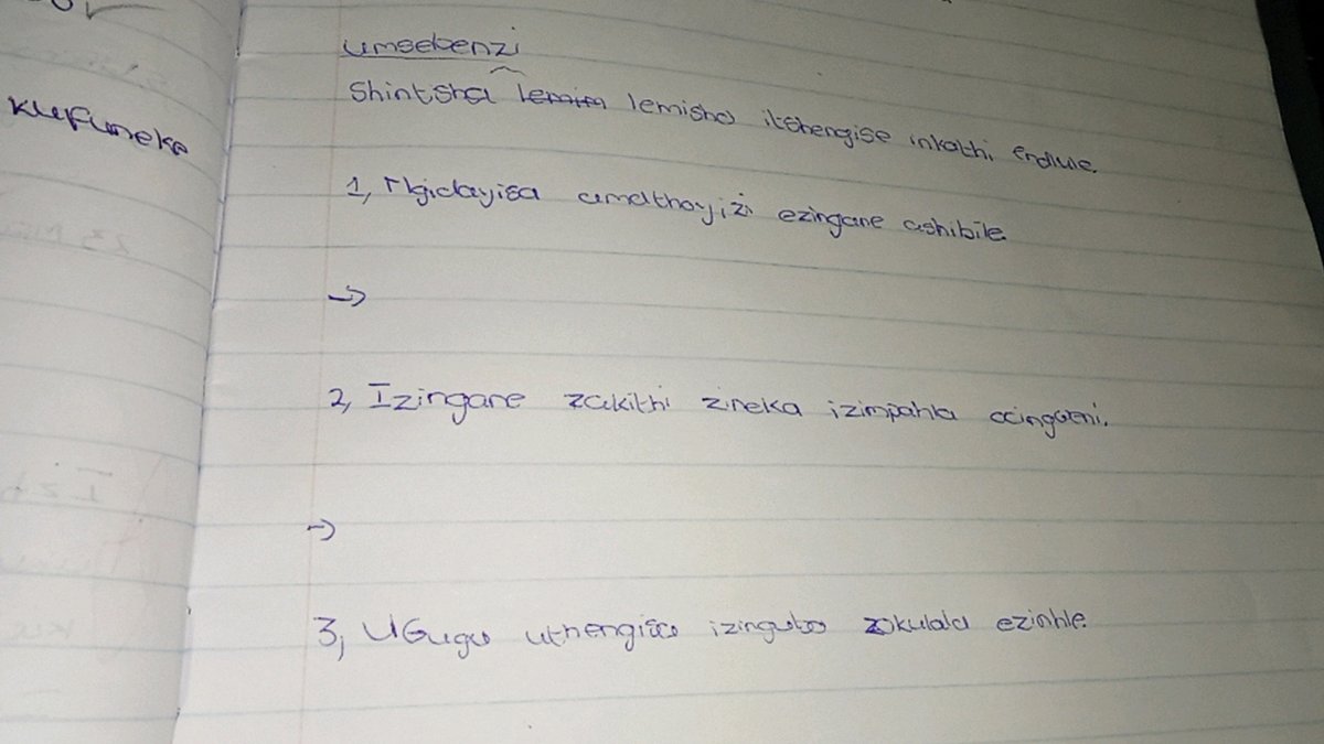 Umsebenzi Shintsha lemi imisho ithengise inkathi endlule. Ngidayisa amat..