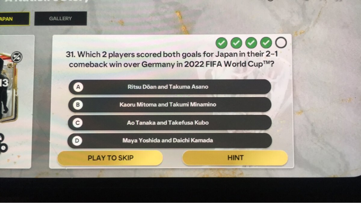 Which 2 players scored both goals for Japan in their 2-1 comeback win ove..