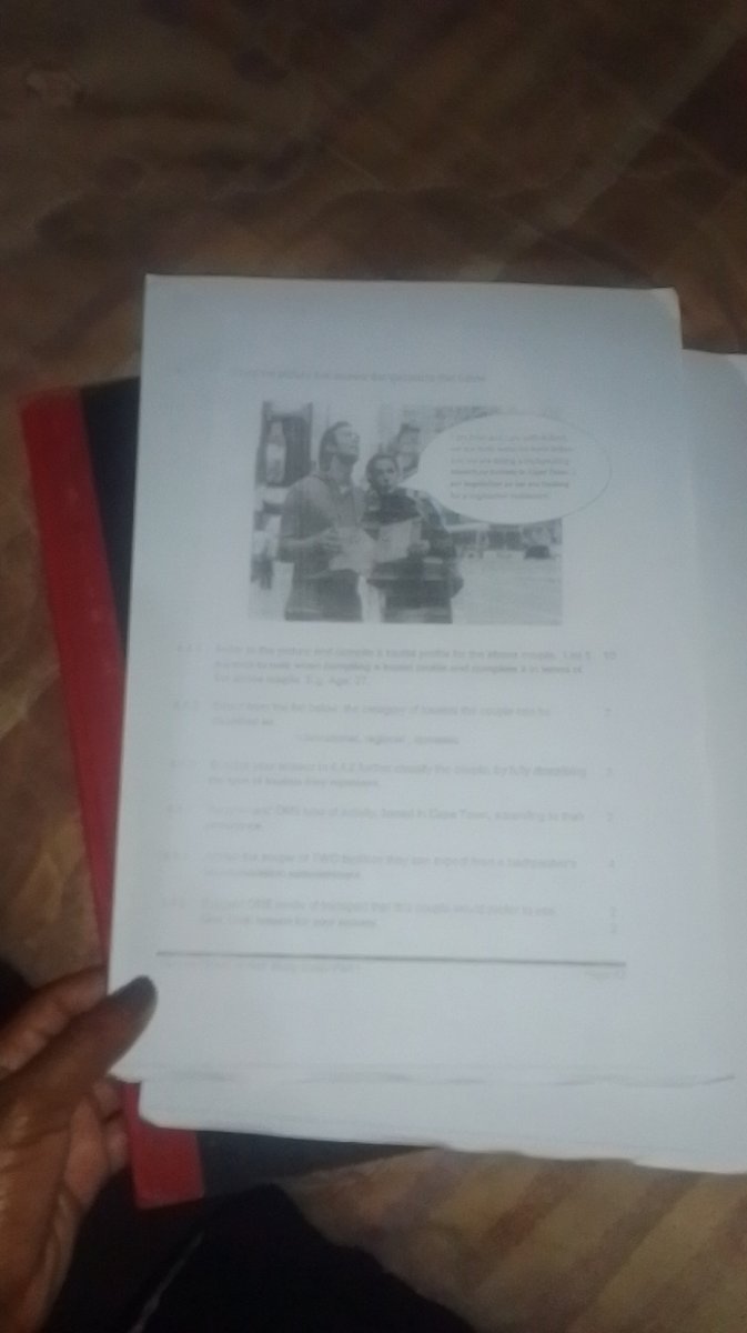 Study the picture and answer the questions that follow. 4.1.1 Study the