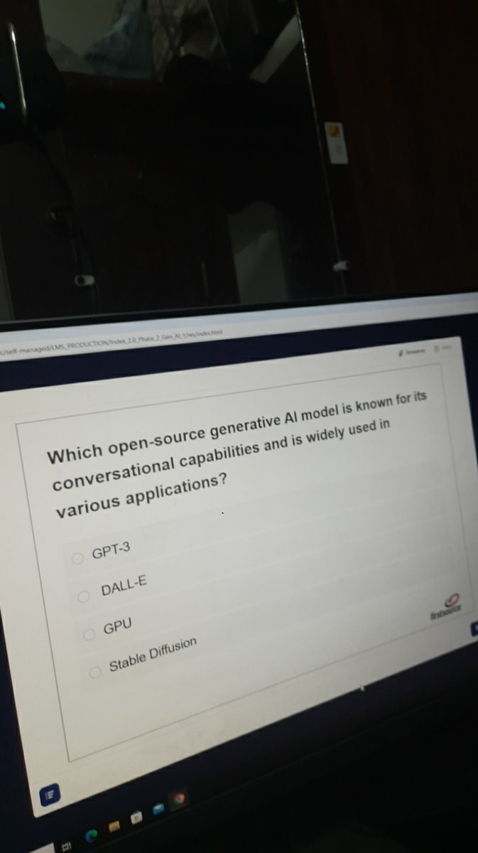 Which open-source generative AI model is known for its conversational cap..