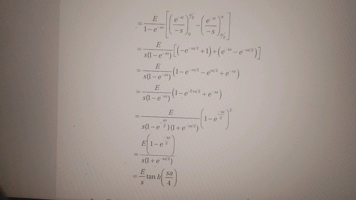 Explain the steps in the given mathematical derivation: \frac{E}{1-e^{-..