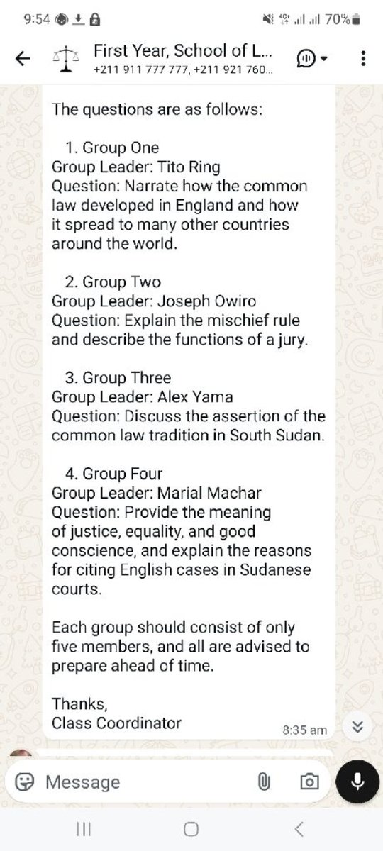 The questions are as follows: Group One Group Leader: Tito Ring Question..