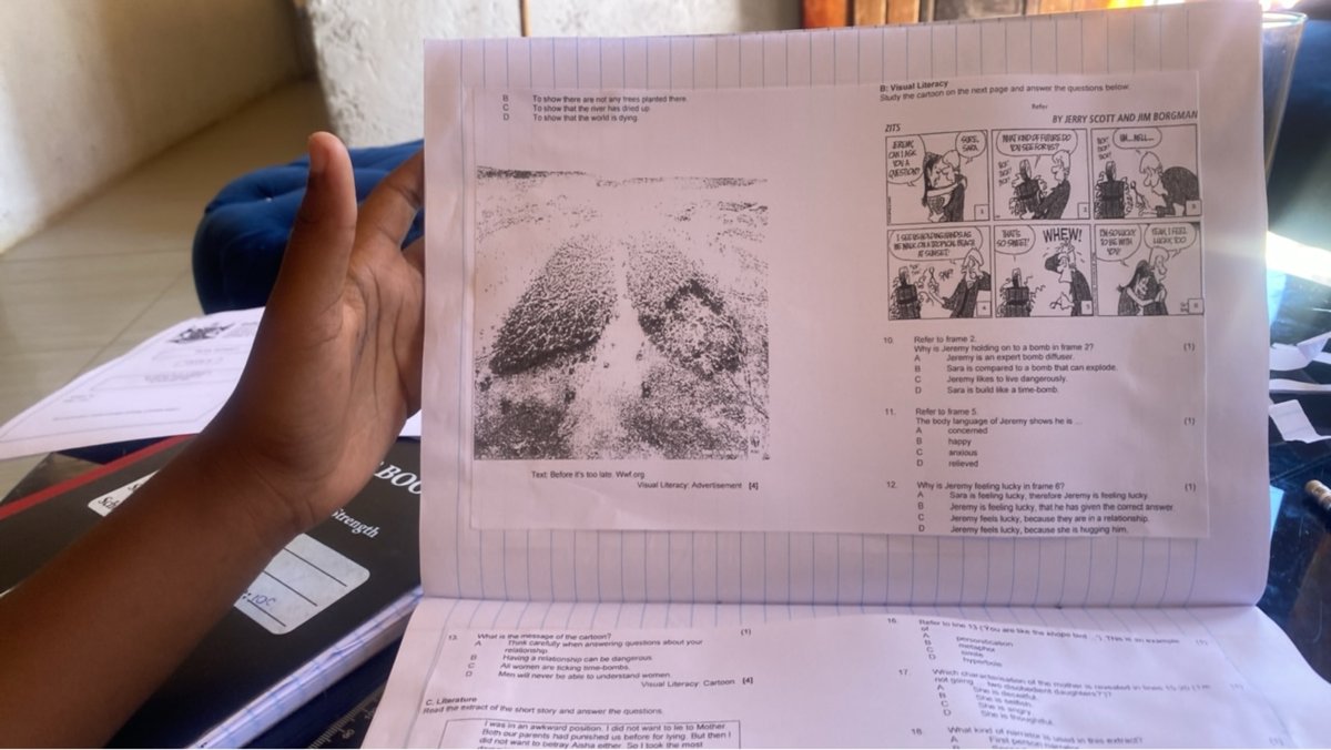 B: Visual Literacy Study the cartoon on the next page and answer the ques..