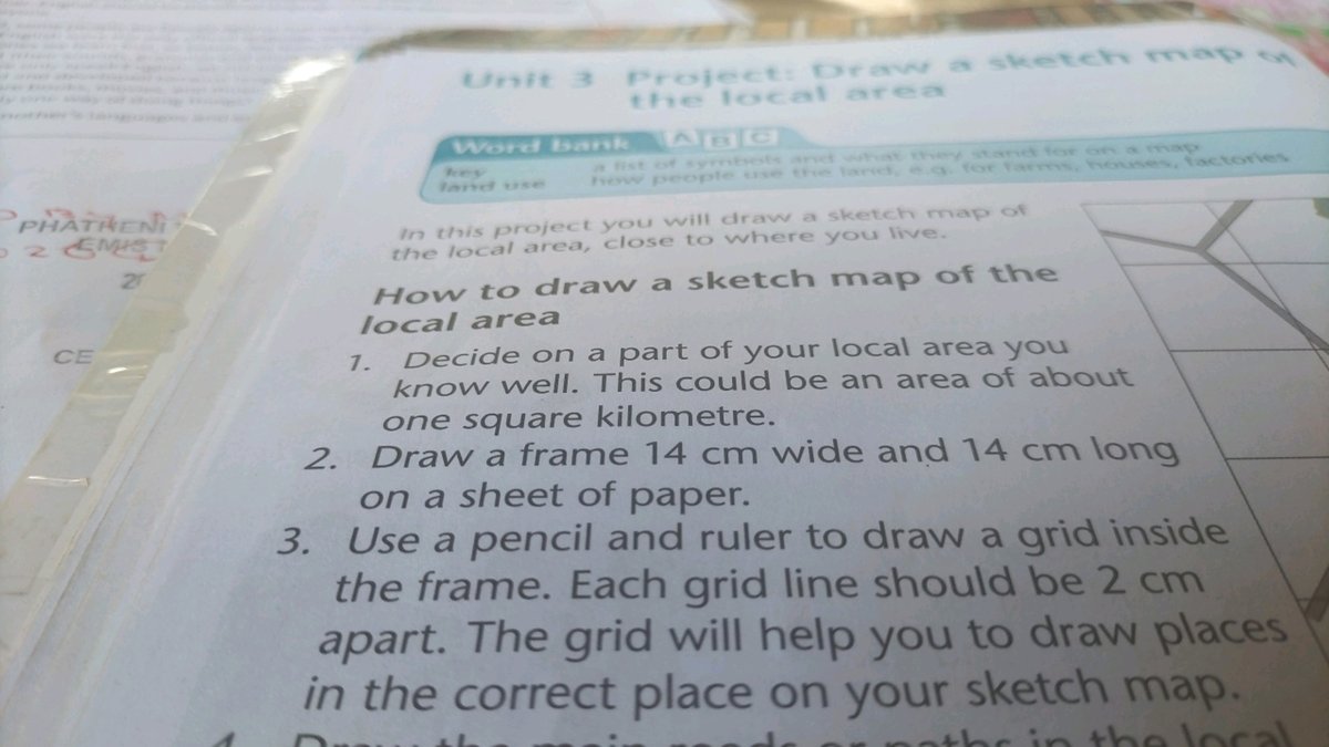 In this project you will draw a sketch map of the local area, close to wh..