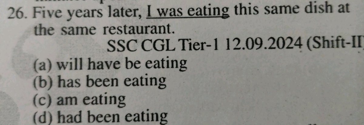Five years later, I was eating this same dish at the same restaurant. SSC..