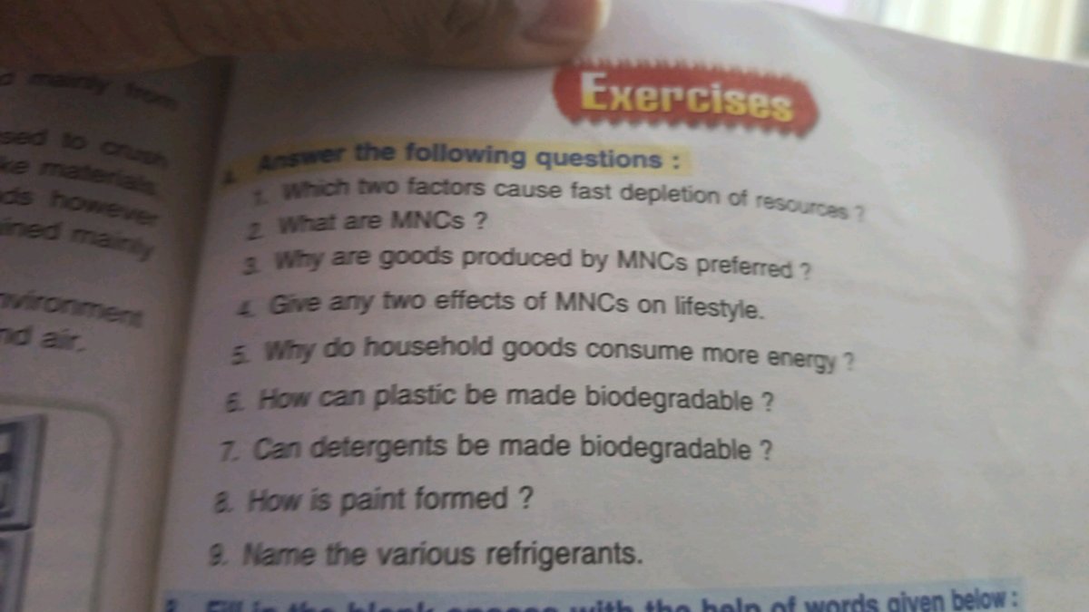 Answer the following questions: Which two factors cause fast depletion of..