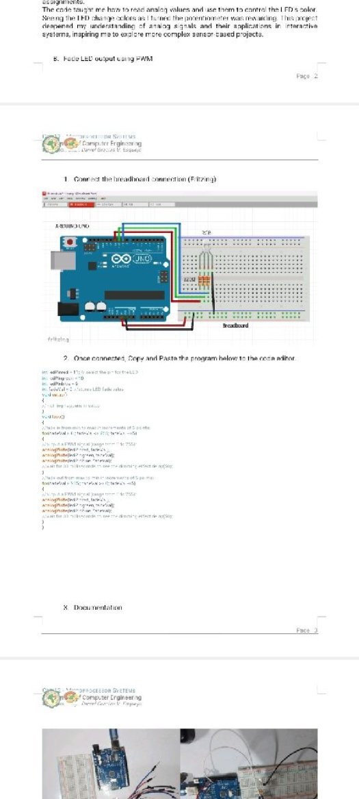 The code taught me how to read analog values and use them to control the