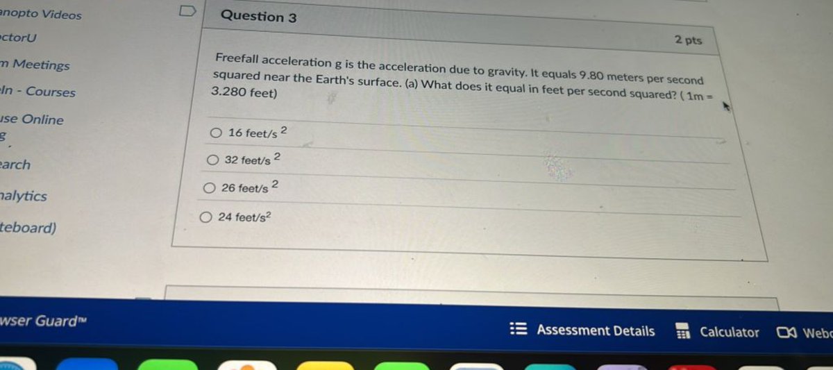Freefall acceleration g is the acceleration due to gravity. It equals 9.8..
