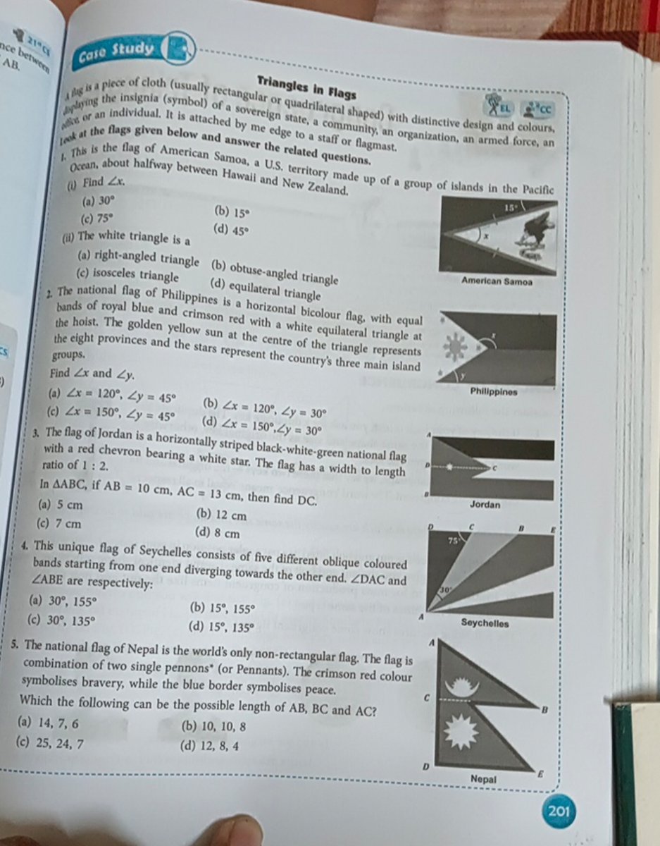 Case Study: Triangles in Flags A flag is a piece of cloth (usually recta..