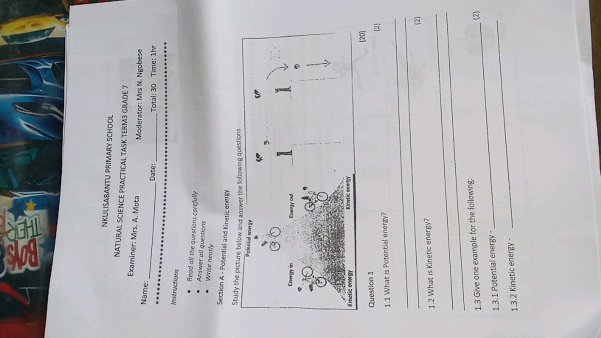 NKULISABANTU PRIMARY SCHOOL NATURAL SCIENCE PRACTICAL TASK TERM3 GRADE 7