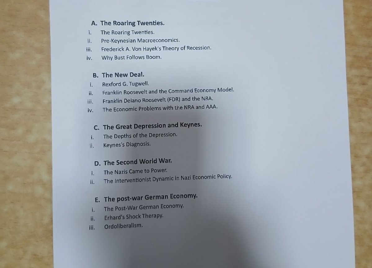 A. The Roaring Twenties. i. The Roaring Twenties. ii. Pre-Keynesian Macro..