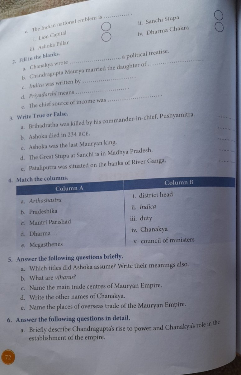 Here are a series of questions related to Indian History, specifically th..