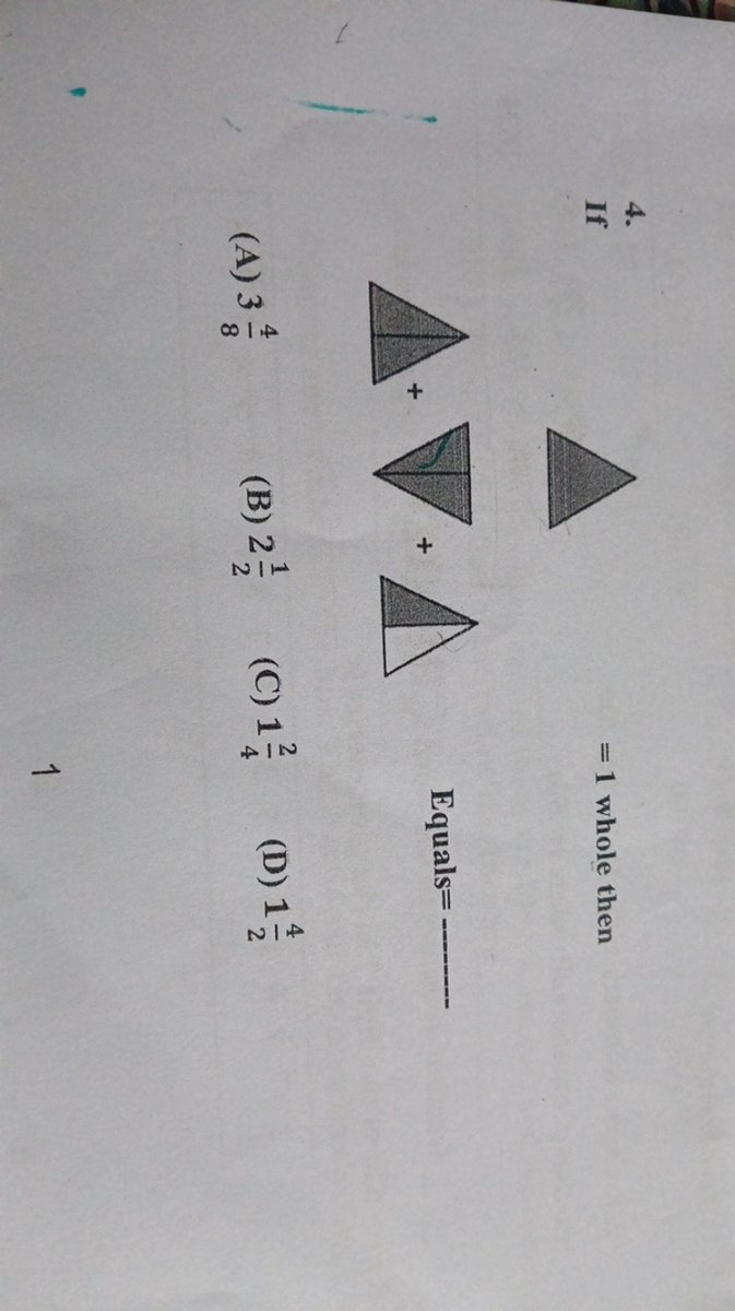 If [Diagram showing a shaded triangle] + [Diagram showing a shaded trian..