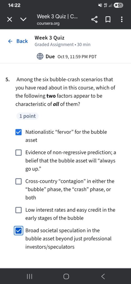 Among the six bubble-crash scenarios that you have read about in this cou..