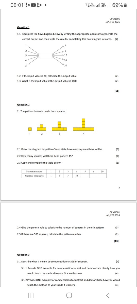 Question 1 1.1 Complete the flow diagram below by writing the appropriat..