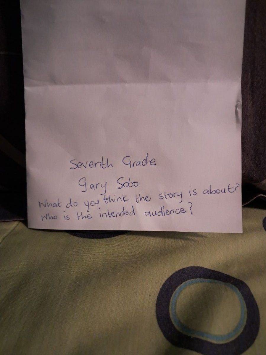 Seventh Grade Gary Soto What do you think the story is about? Who is the