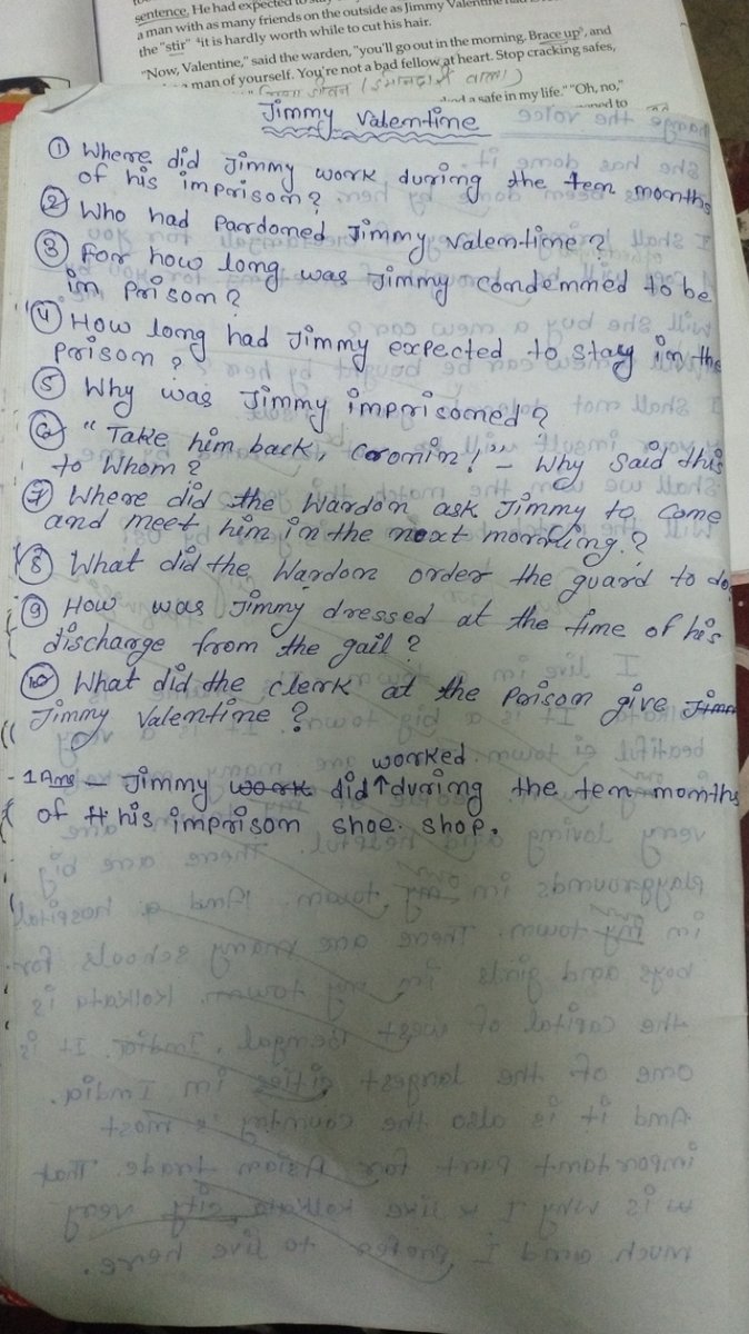 Here are some questions based on the story "Jimmy Valentine": Where did