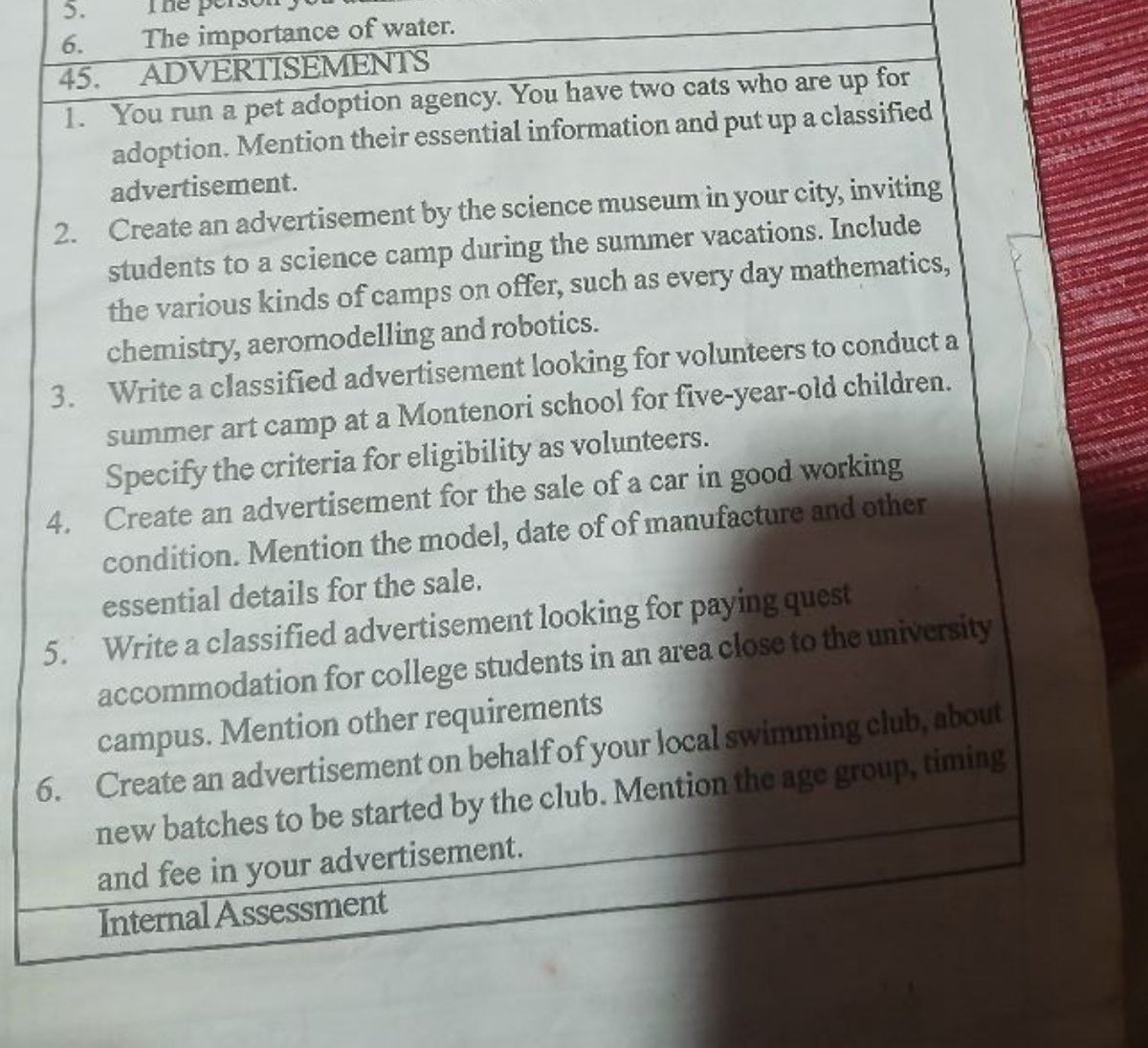 Here are several questions related to creating advertisements: You run a..