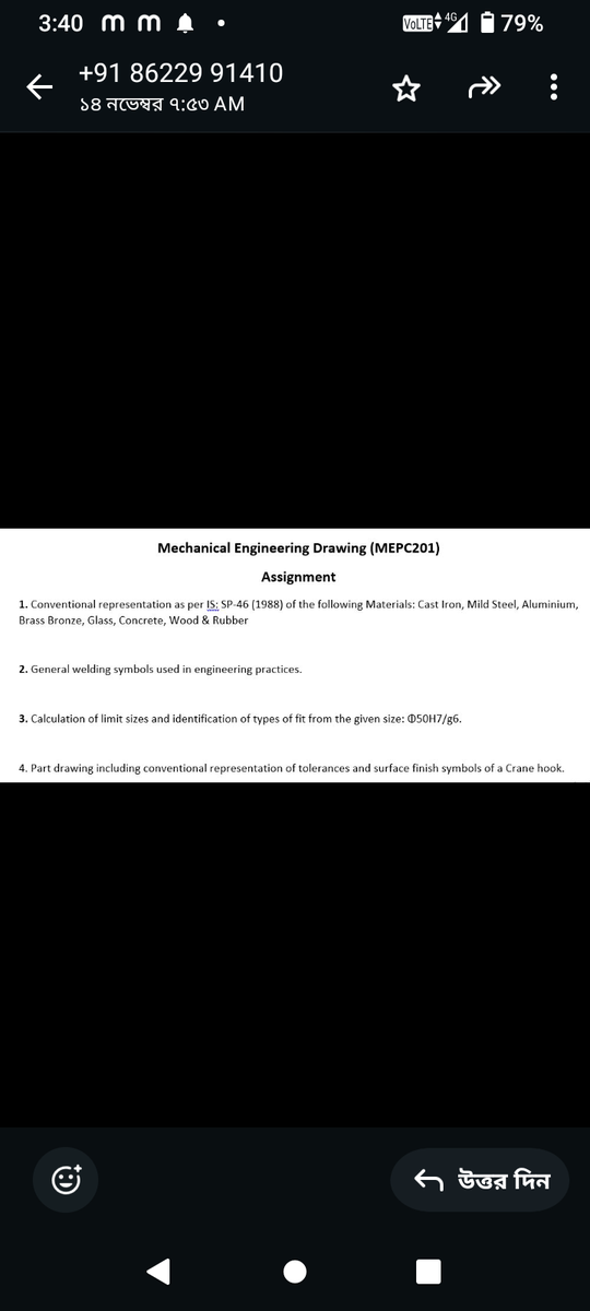 Mechanical Engineering Drawing (MEPC201) Assignment Conventional represe..