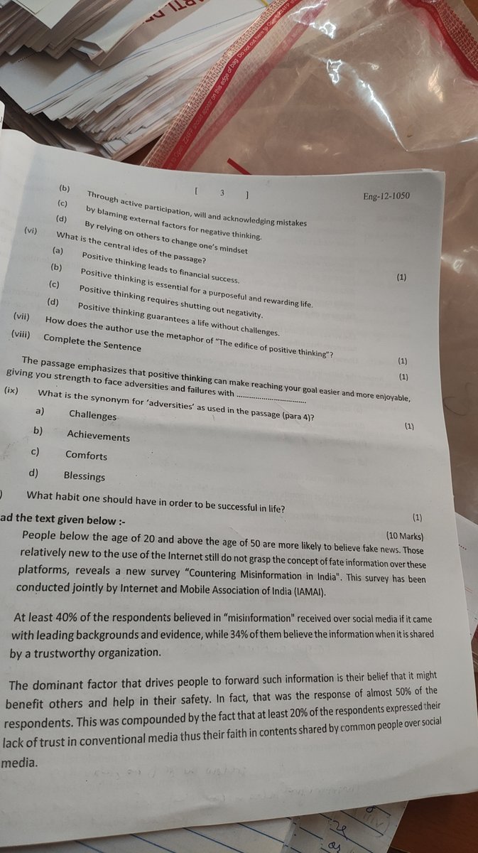 Read the text given below: People below the age of 20 and above the age