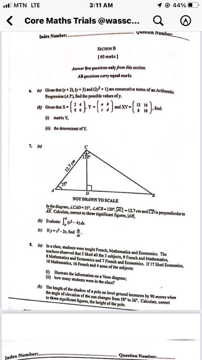 SECTION B [60 marks] Answer five questions only from this section. All qu..