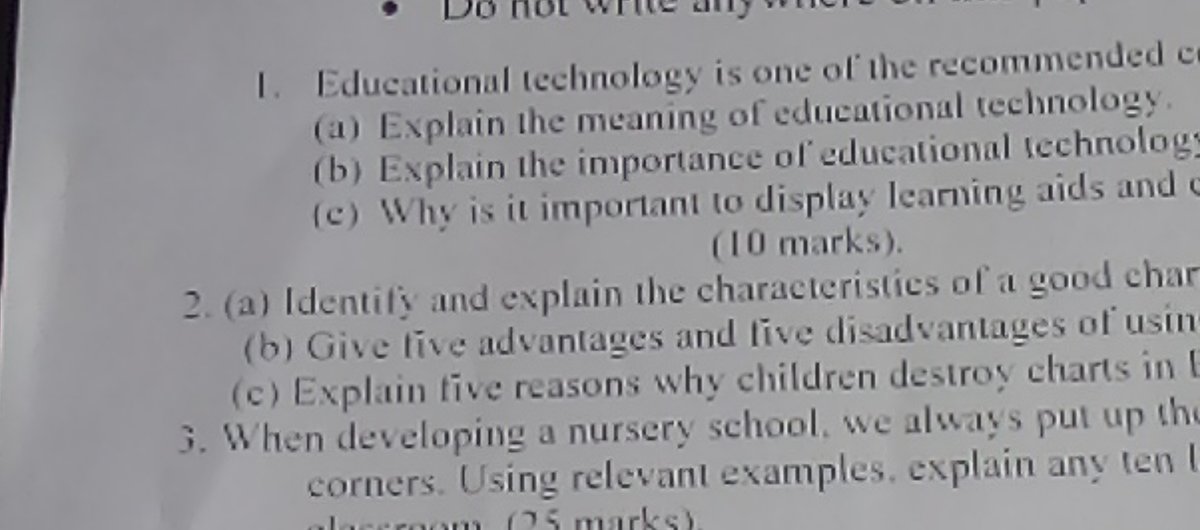 Educational technology is one of the recommended c (a) Explain the meanin..
