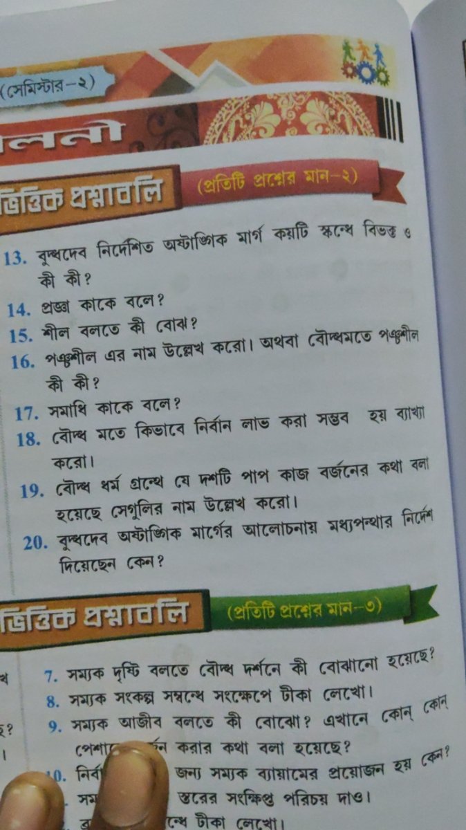 বুদ্ধদেব নির্দেশিত অষ্টাঙ্গিক মার্গ কয়টি স্কন্ধে বিভক্ত ও কী কী ...