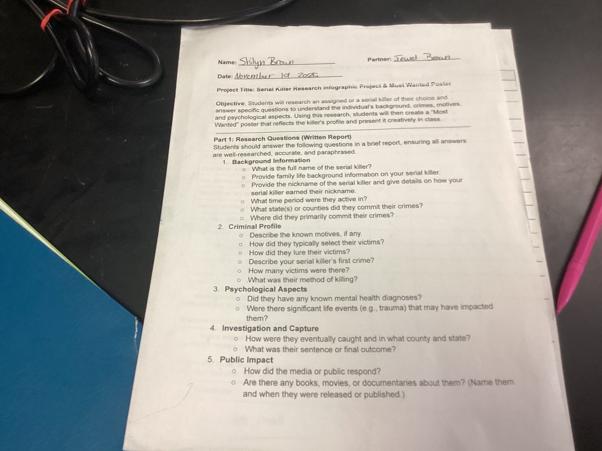 Here are the research questions for your project on John Wayne Gacy: Par..