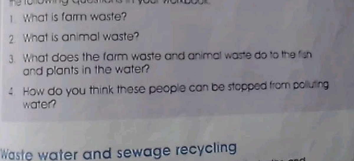 What is farm waste? What is animal waste? What does the farm waste and an..
