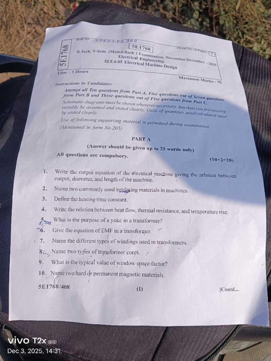 PART A (Answer should be given up to 25 words only) All questions are com..