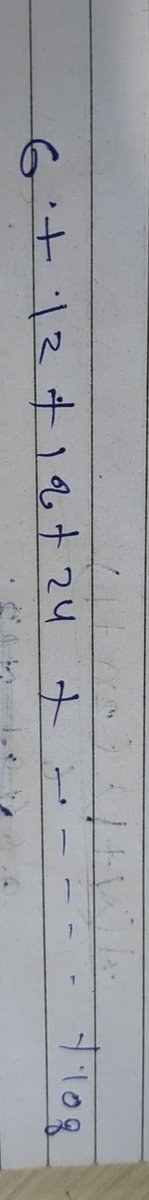 गुणजों का योगफल 6 + 12 + 18 + ... + 108 | Filo