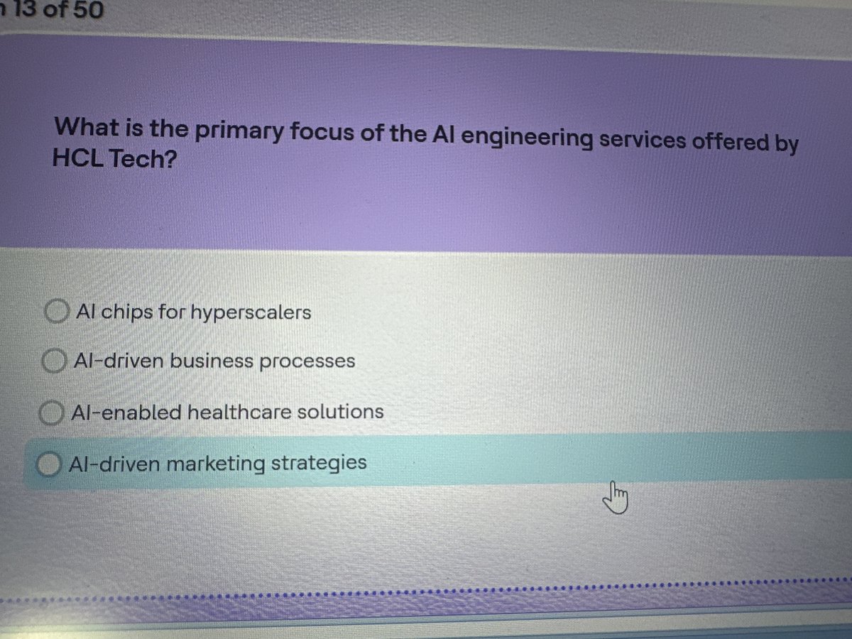 What is the primary focus of the AI engineering services offered by HCL T..
